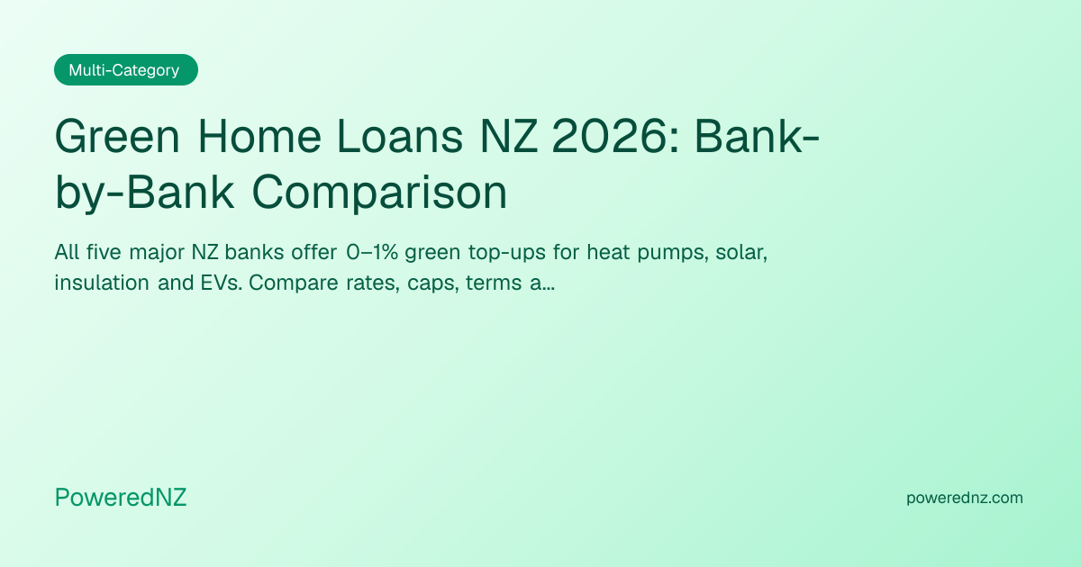 Green Home Loans NZ 2026: Bank-by-Bank Comparison | PoweredNZ